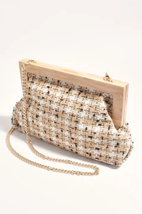CLUTCH ZOEY BOUCLE TIMBER FRAME – CC's Trendz
